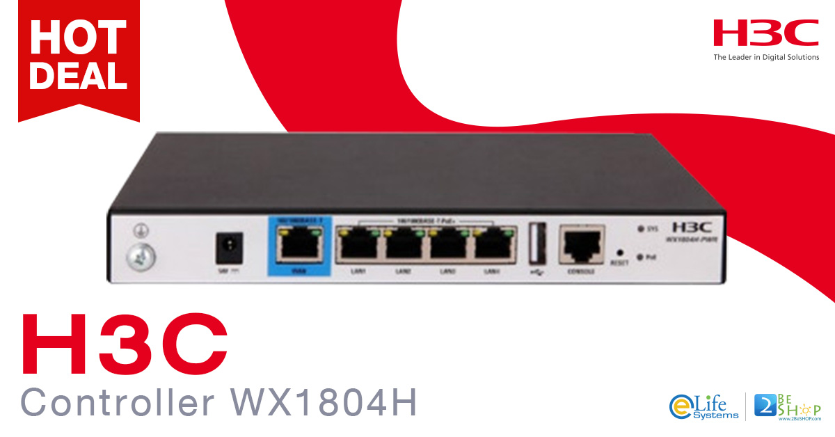 ช้อป [EWP-WX1804H-PWR] H3C Controller WX1804H ราคาถูก ซื้อออนไลน์ที่นี่ ส่งฟรี